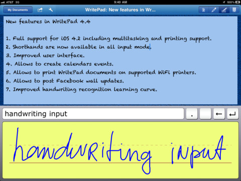 WritePad for iPad App Review: "Advanced" Handwriting Recognition ...