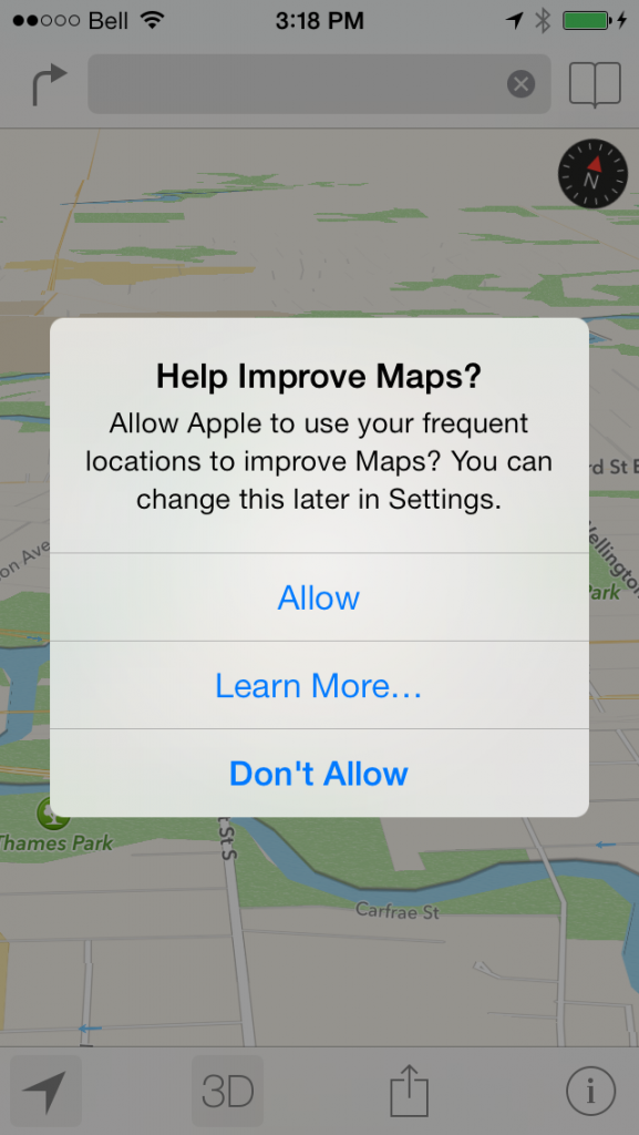 Apple using iOS 7 to 'Help Improve Maps' with Frequent Locations
