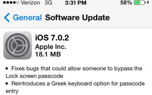 iOS 7.0.2 Patches Lock Screen 'Hack'