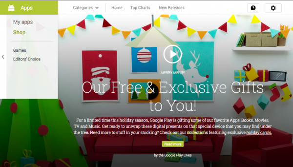 Google Play Store Offers Free Movie, Christmas and Other Songs