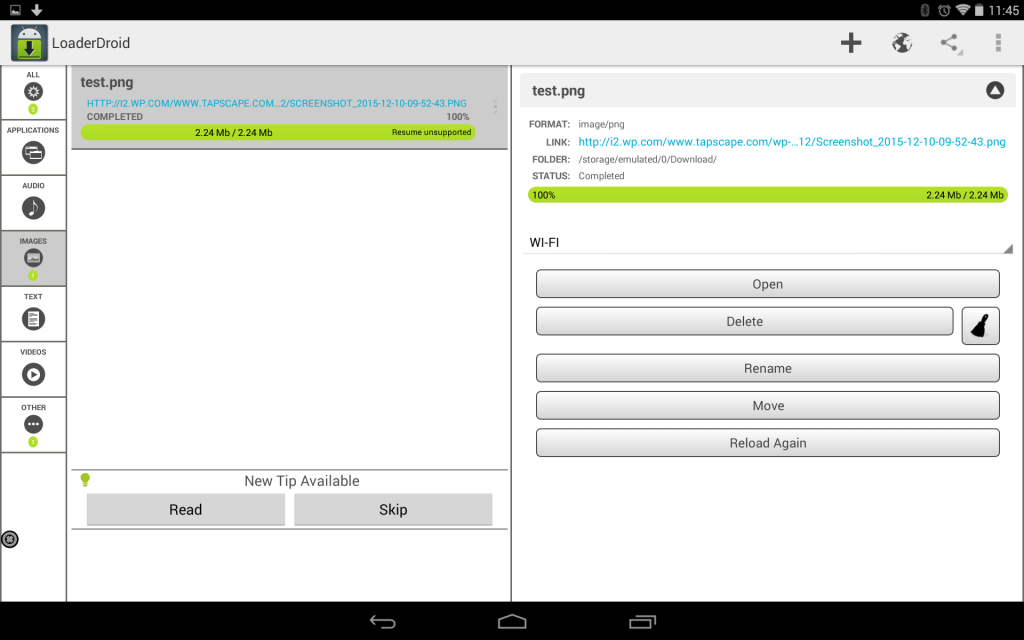 Loader Droid Download Manager - Android Review | Tapscape