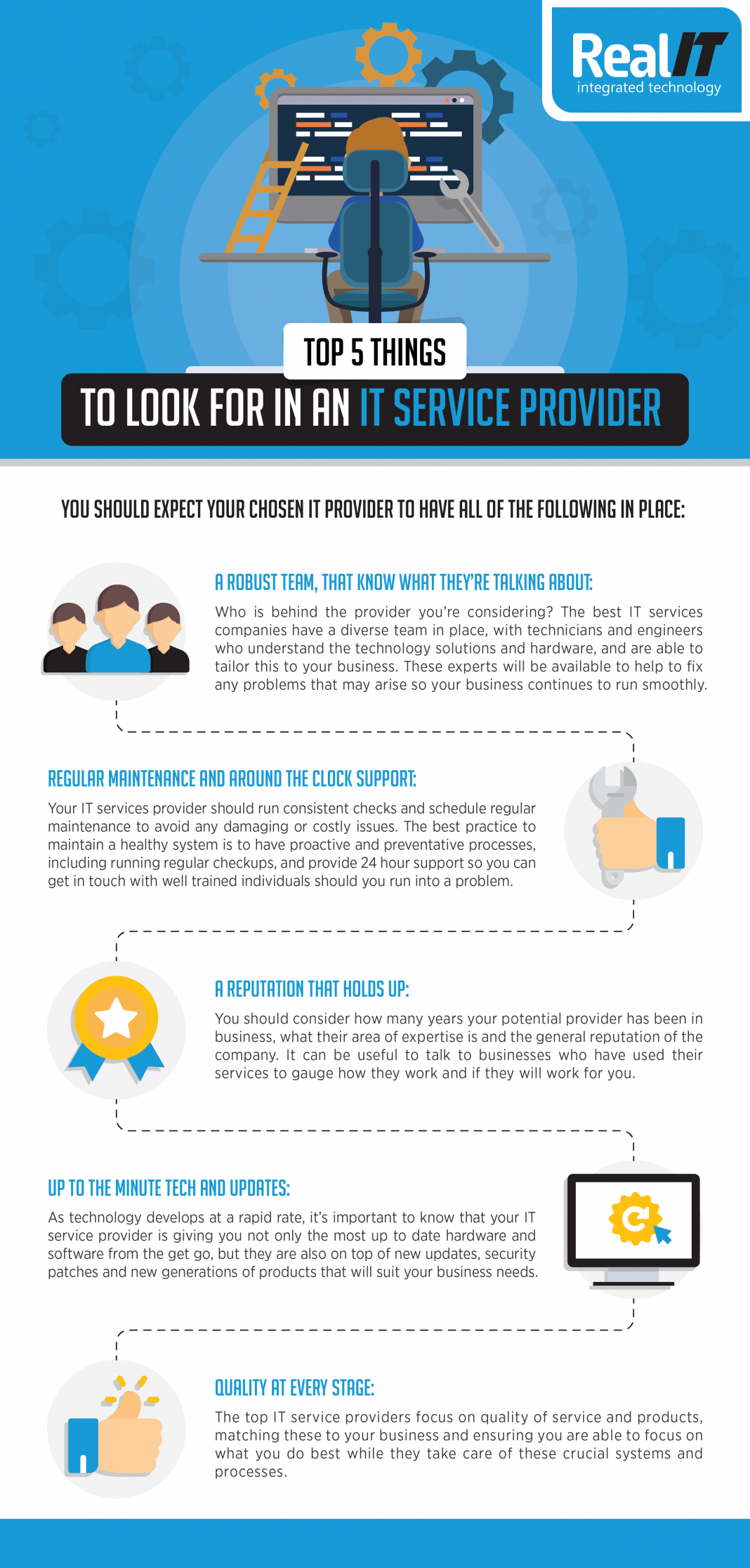 Top 5 things to look for in an IT service provider | Tapscape